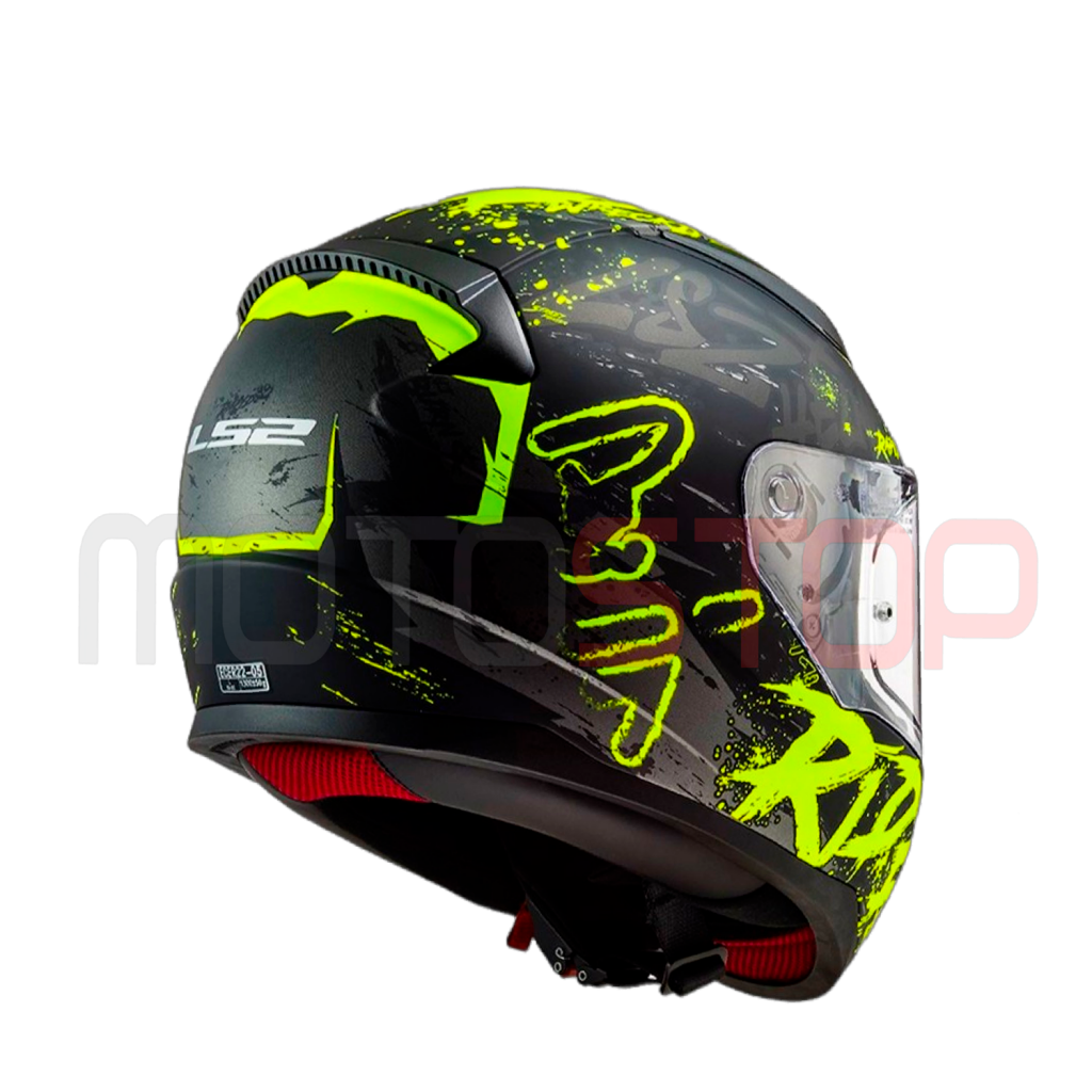 Casco Ls2 ff353 rapid naughty negro amarillo matte