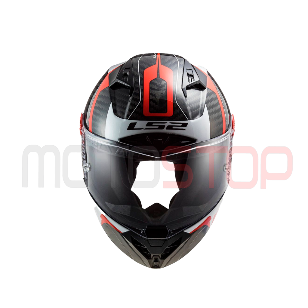 Casco Integral Carbono Ls2 Ff805 Thunder Racing Rojo Blanco