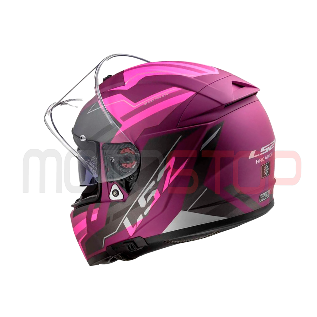 Casco Moto Ls2 Ff390 Breaker Evo Betta Morado Mate / Incluye Pinlock