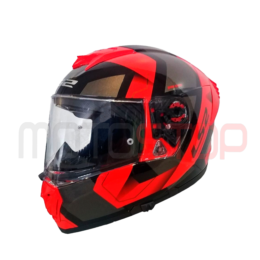 Casco Moto Ls2 Ff390 Breaker Evo Physic Negro Rojo / Incluye PINLOCK