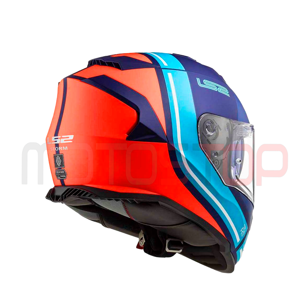 Casco Ls2 Ff800 Storm Azul Naranja / Incluye Pinlock