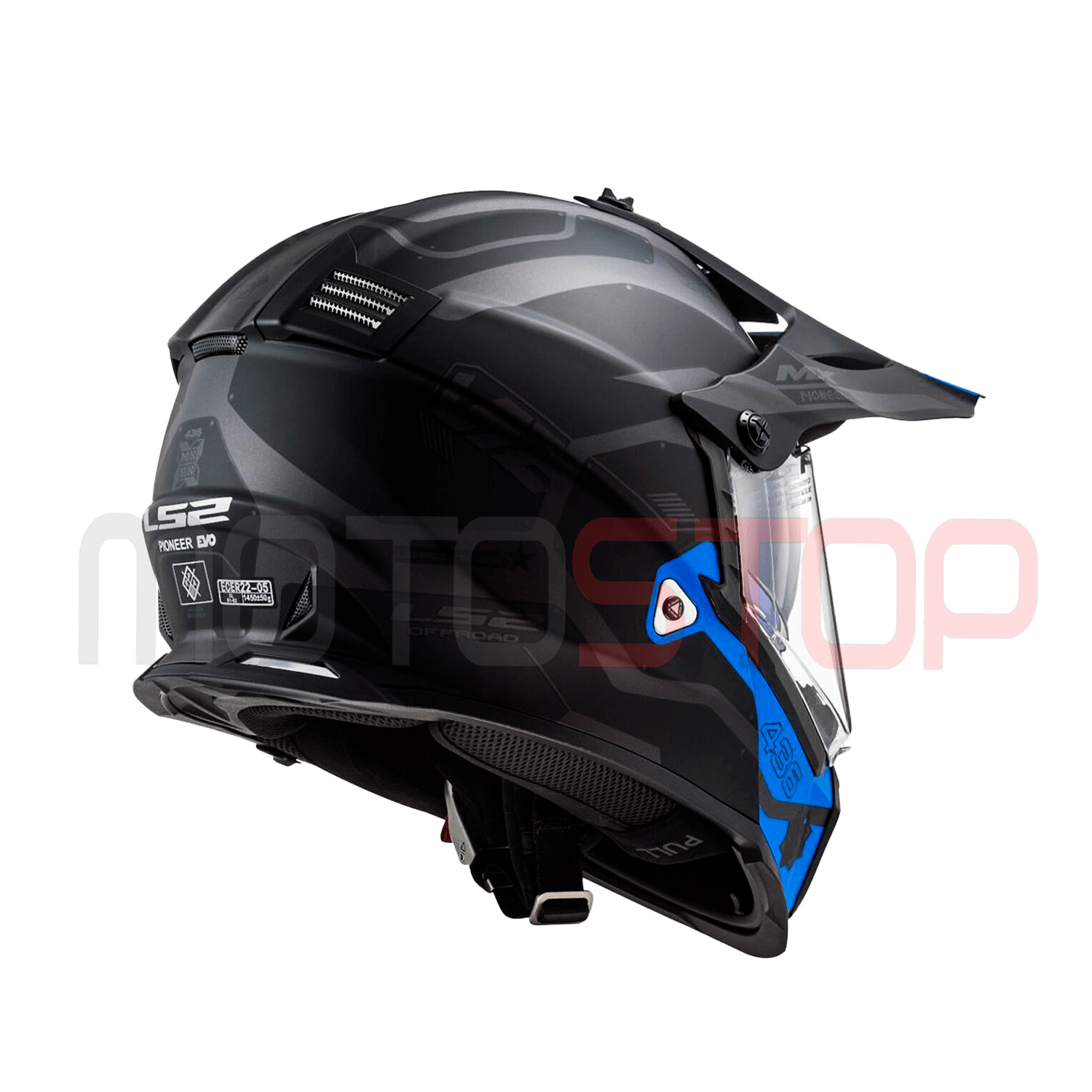 Casco Multipropósito LS2 MX436 PIONEER EVO COBRA NEGRO AZUL MATTE ...