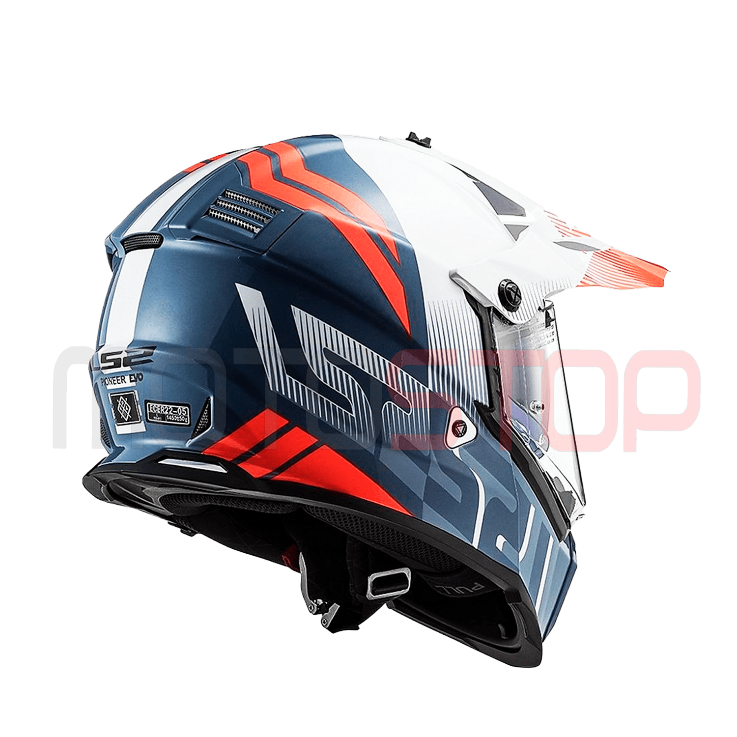 CASCO LS2 MX436 PIONEER EVO EVOLVE COBALTO BLANCO - Motostop
