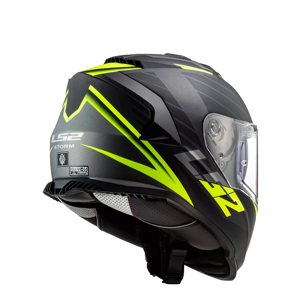 Casco Ls2 Ff800 Storm Nerve Negro Amarillo Matte