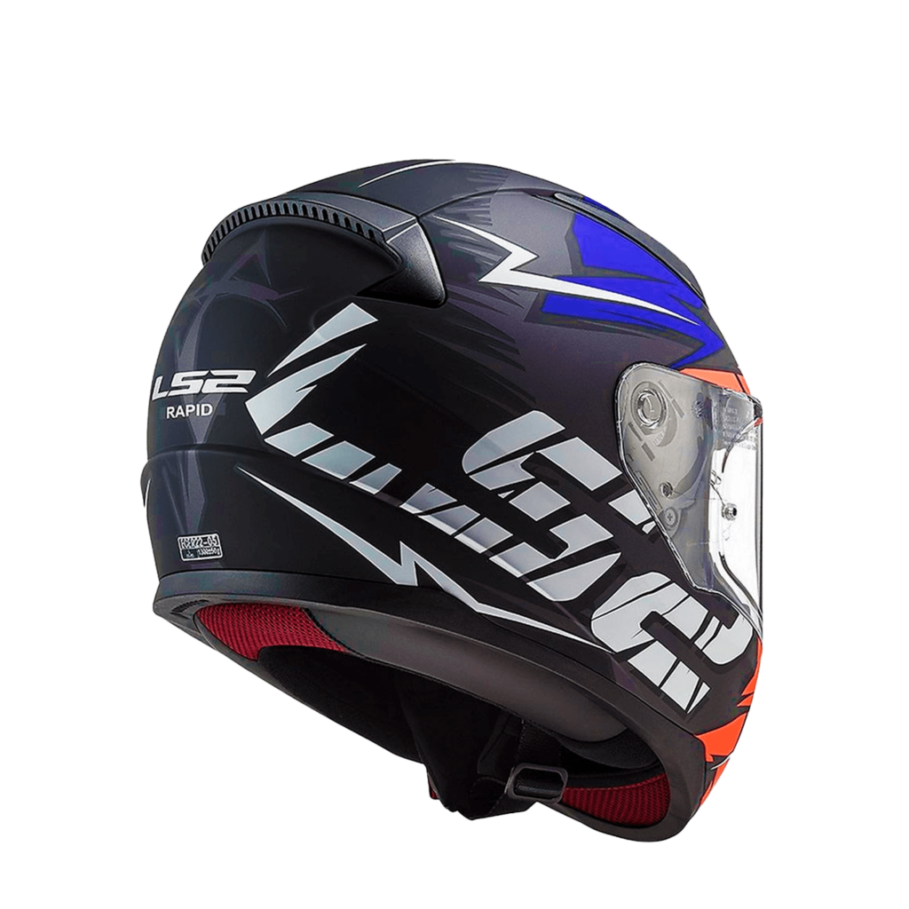 Casco Ls2 ff353 rapid Chromo Naranjo / Azul Matte