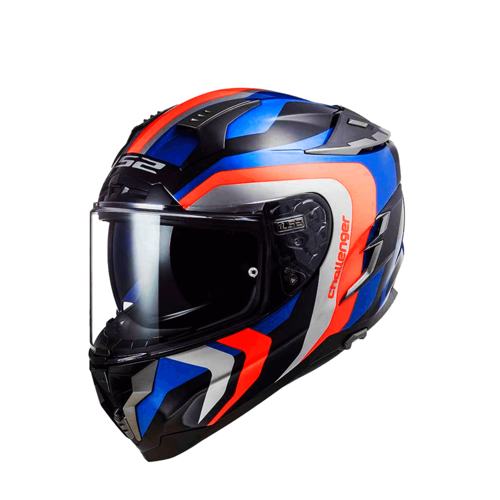 Casco Integral LS2 FF327 Challenger Galactic Azul Naranja