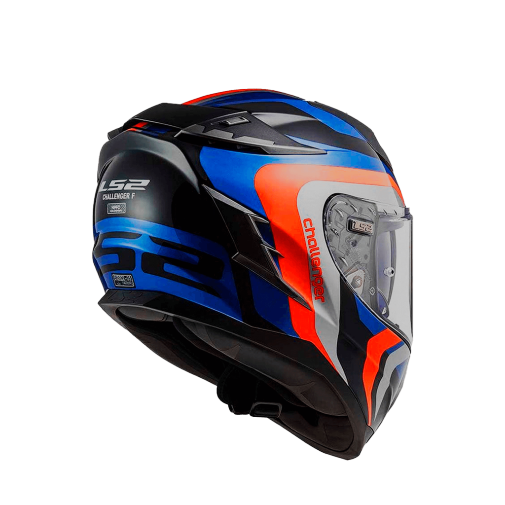 Casco Integral LS2 FF327 Challenger Galactic Azul Naranja