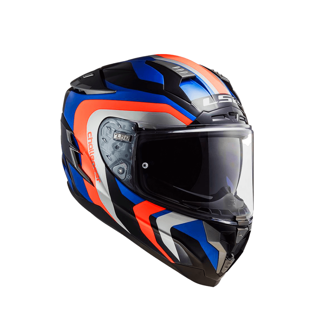 Casco Integral LS2 FF327 Challenger Galactic Azul Naranja
