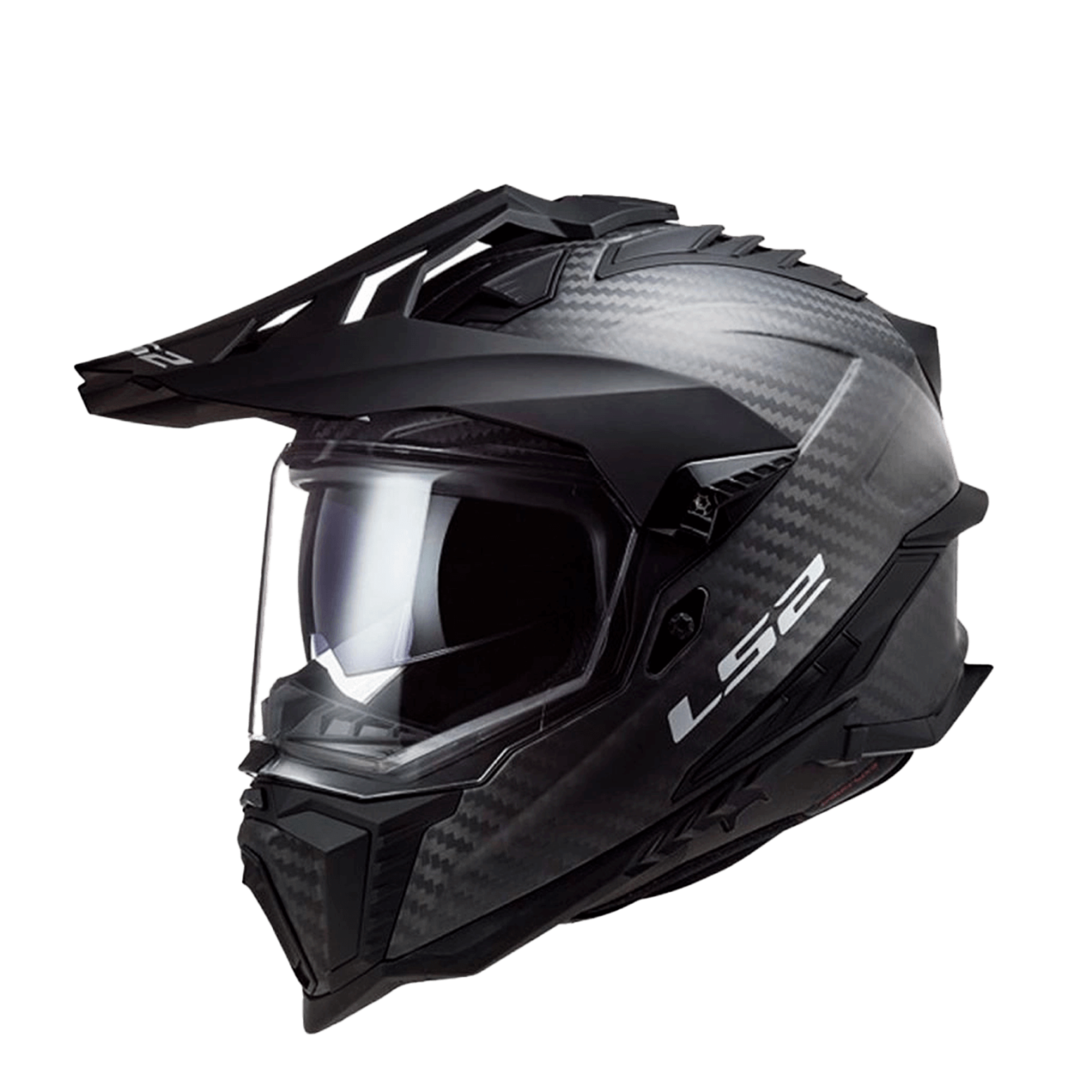 Casco Multipropósito Ls2 Mx701 Explorer Carbono Negro Mate